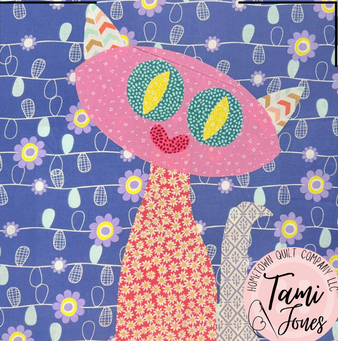 Cats Four Printed Template – Hometown Quilt Company