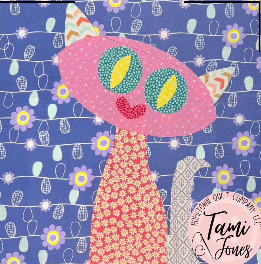 Cats Four Printed Template – Hometown Quilt Company