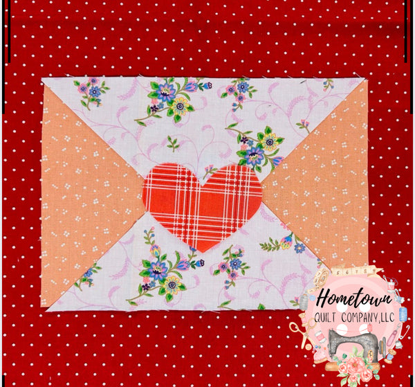 Love Letter Block Template – Hometown Quilt Company