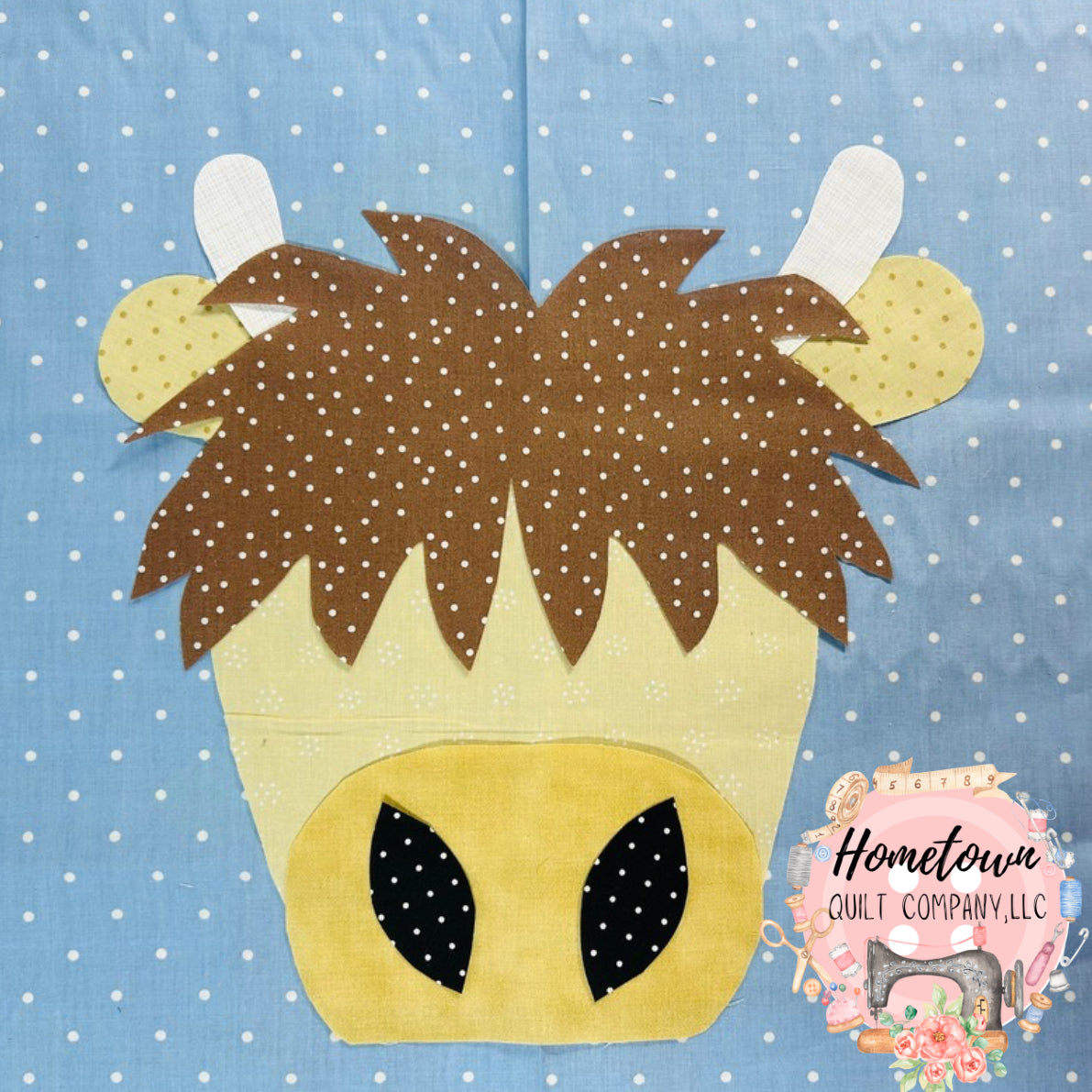 Cow Three Appliqué Printed Template – Hometown Quilt Company