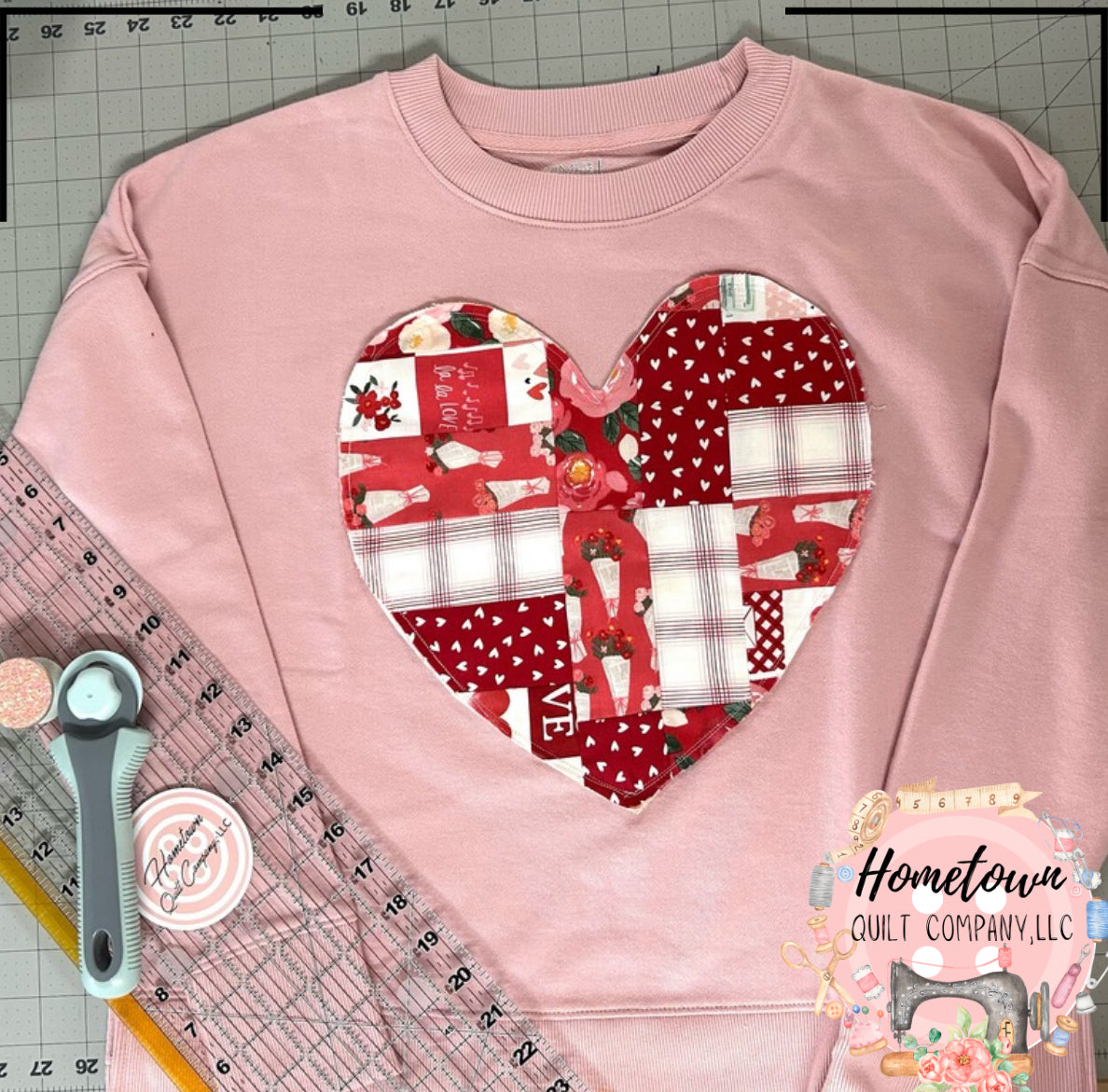 Heart Block Template – Hometown Quilt Company