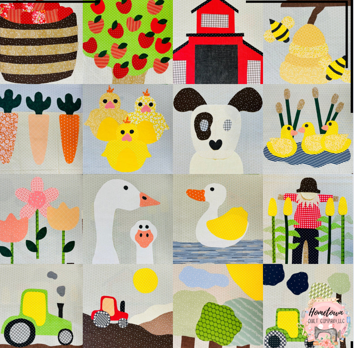 Farm Appliqué Template Set – Hometown Quilt Company