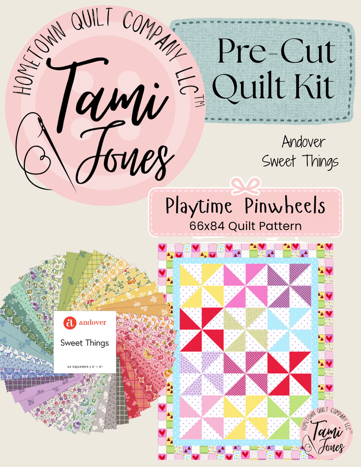 66x86 inch Playtime Pinwheels • Sweet Things – Hometown Quilt Company